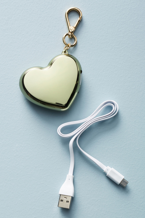 Golden Heart Portable Charger | Anthropologie