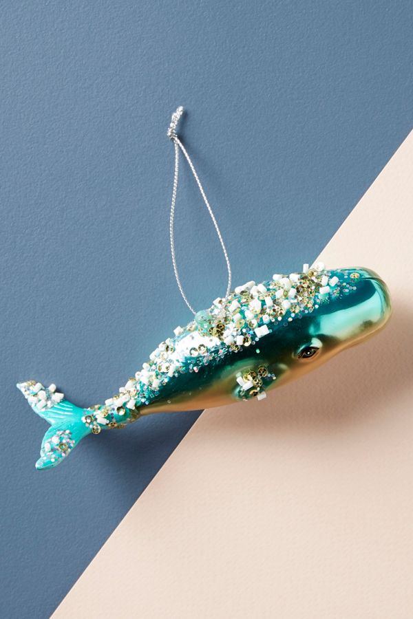 Beaded Beluga Ornament | Anthropologie