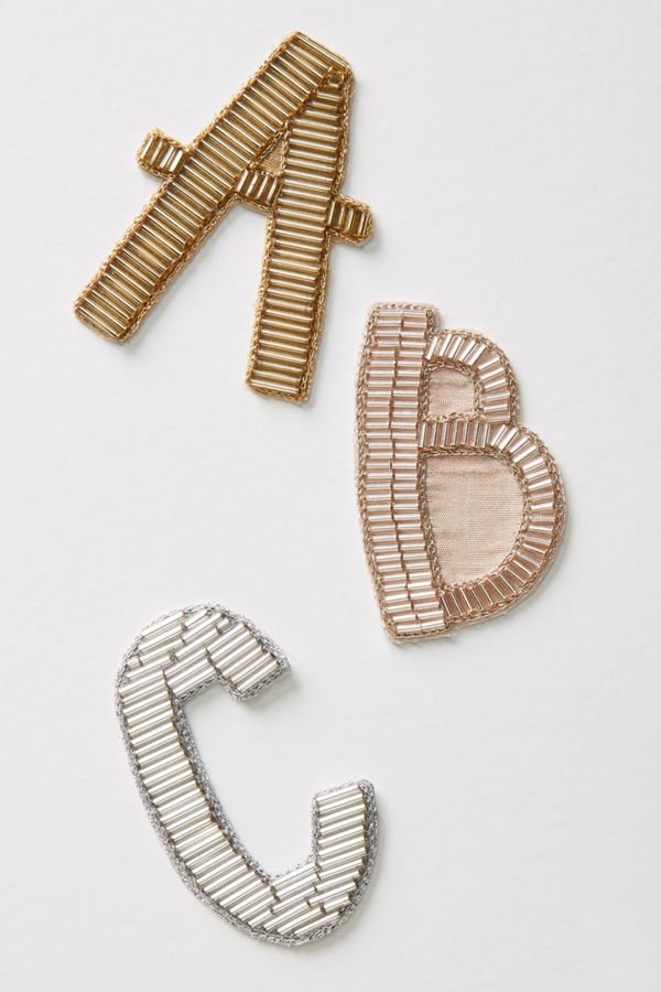 Metallic Monogram Sticker Patch | Anthropologie