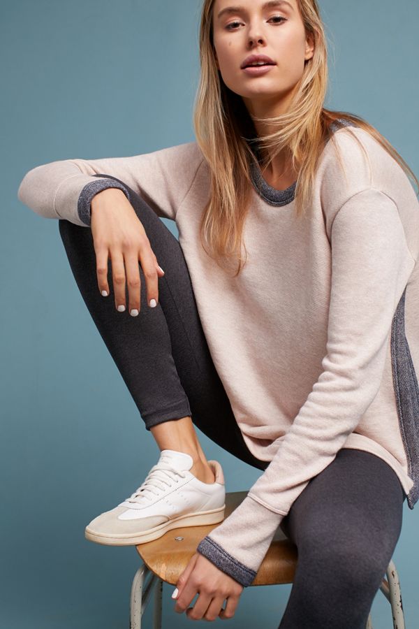 Wilt Ringer Split-Side Sweatshirt | Anthropologie