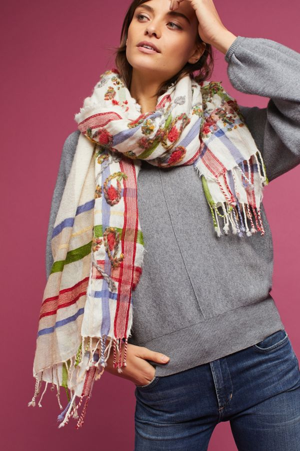 Border-Striped Scarf | Anthropologie