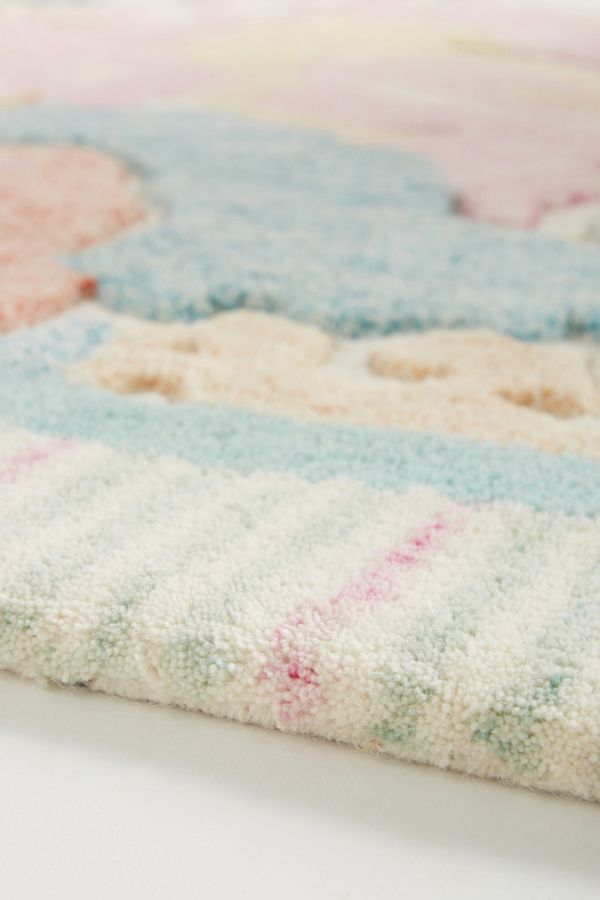 Tufted Pastel Petals Rug | Anthropologie