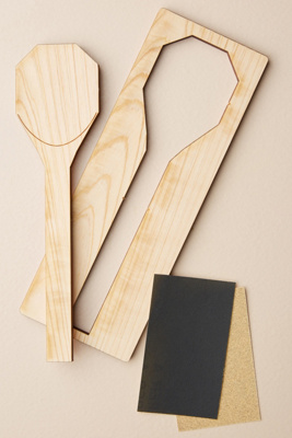 te+te Hinoki Cypress Wood Serving Spoon-Making Kit | Anthropologie