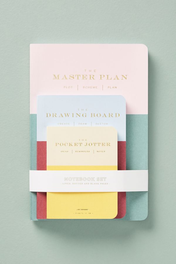 Ledger Colorblock Journals, Set of 3 | Anthropologie