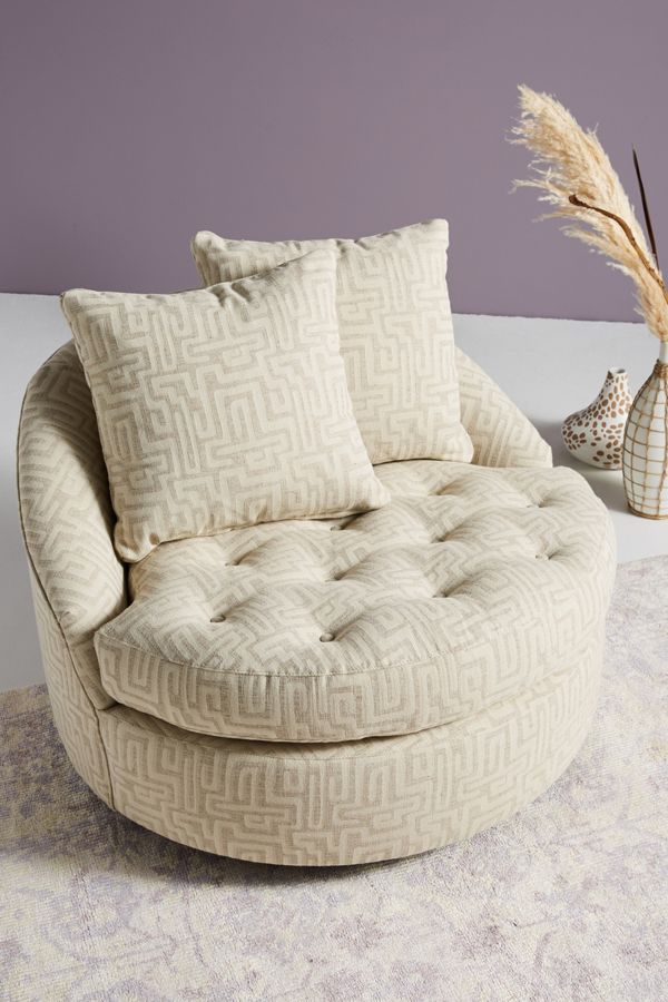 Prairie Barwick Swivel Chair | Anthropologie