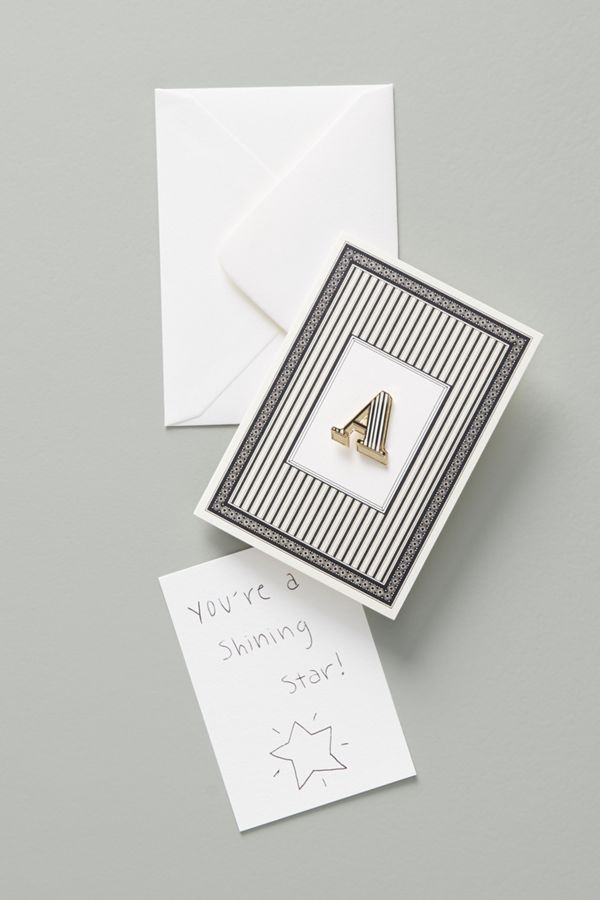 Monogram Pin + Greeting Card Set | Anthropologie