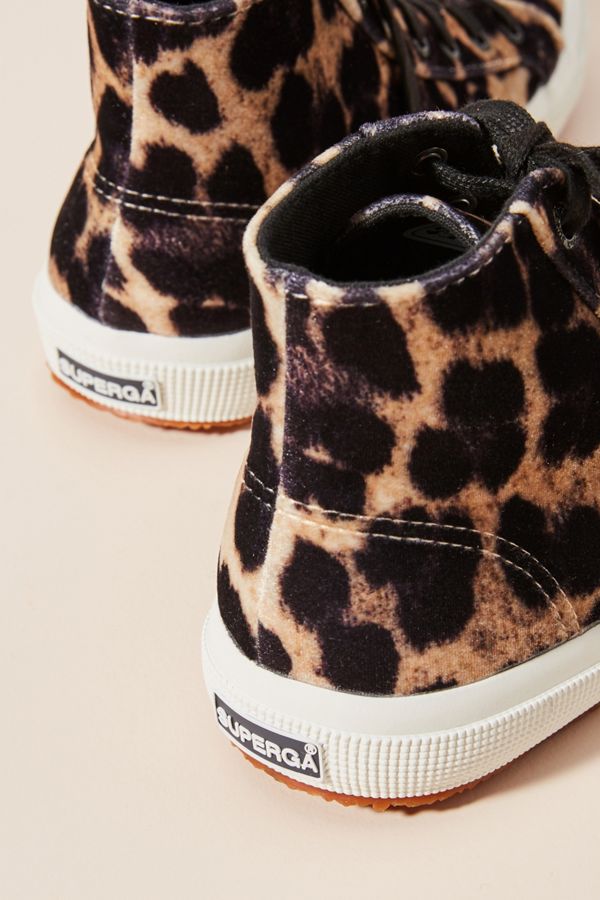 Superga Leopard-Printed Velvet High-Top Sneakers | Anthropologie