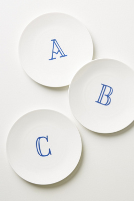 Modern Monogram Side Plate | Anthropologie